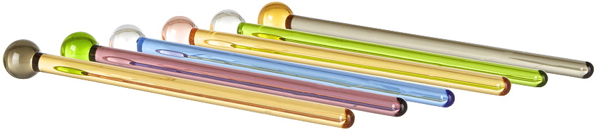 YALI Glass Multicolor Cocktail Stirrer Set