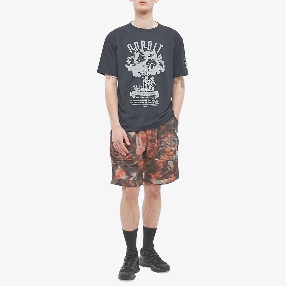 Norbit by Hiroshi Nozawa Men's Back Seam Print T-Shirt in Navy Norbit ...