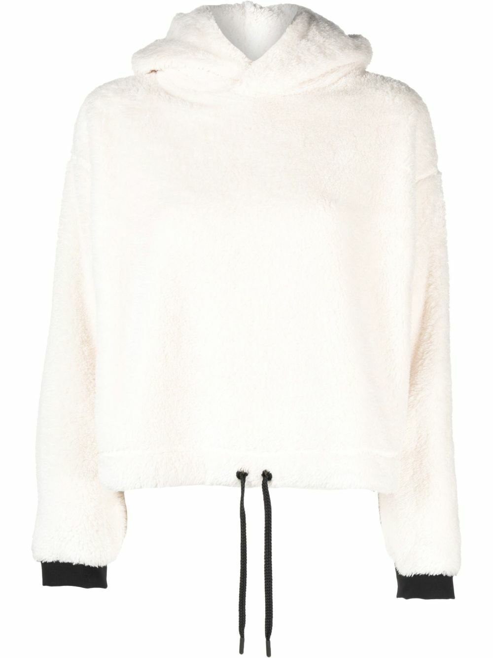 Moncler Grenoble White Drawstring Fleece Hoodie Moncler Grenoble