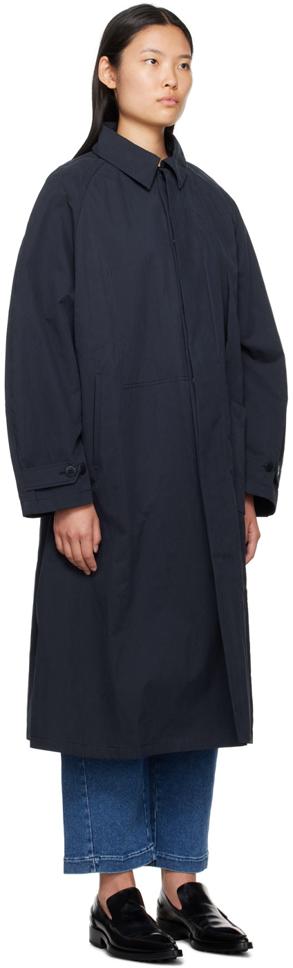 Cordera Navy Asymmetric Pocket Coat CORDERA