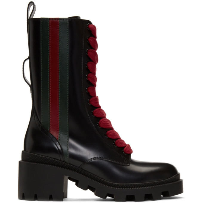 Gucci Black Web Boots Gucci