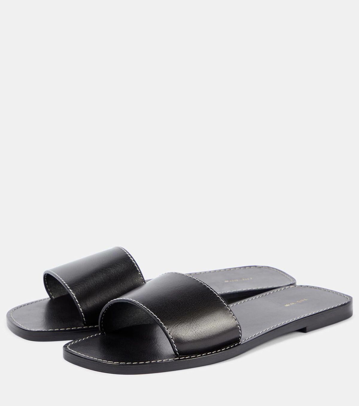 The Row Link leather slides The Row