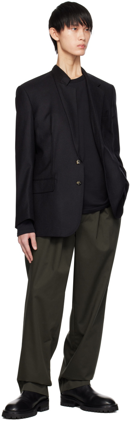 Marina Yee Black Asymmetrical Darts Blazer Marina Yee