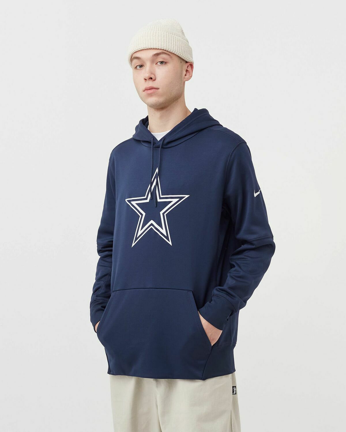 Nike Prime Logo Therma Hoodie Dallas Cowboys Blue Hoodies/Team Sweats Nike