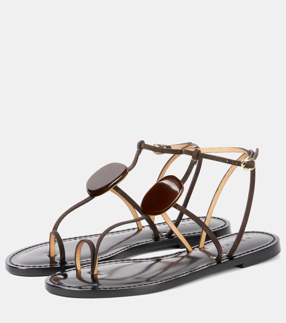 Amanu Cairo embellished leather sandals Amanu