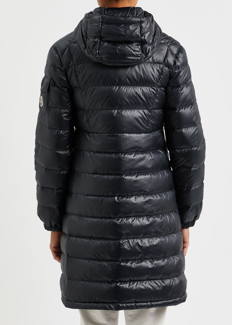 Moncler Amintore Quilted Shell Coat Dark Blue Moncler