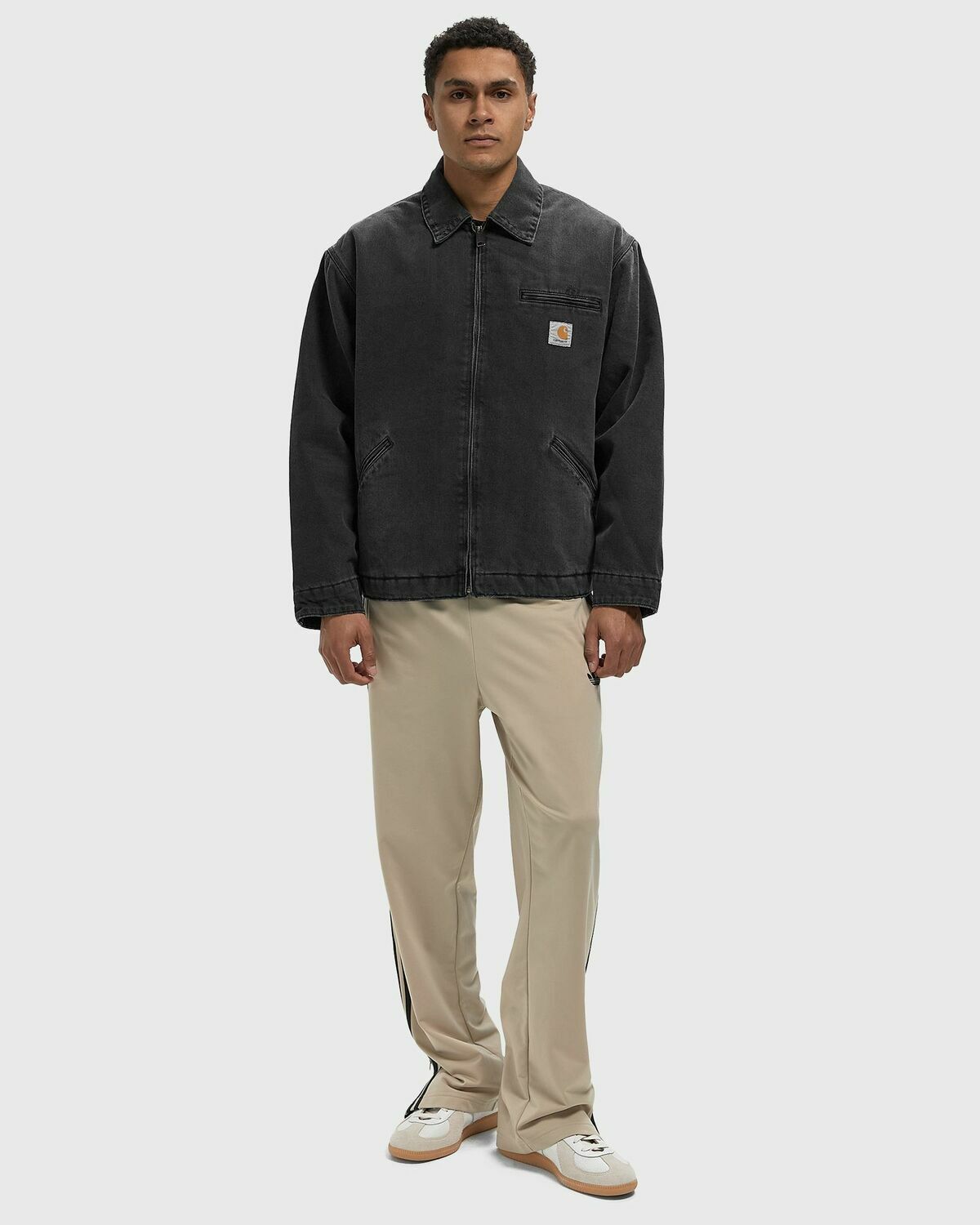 Carhartt WIP OG Detroit Jacket Grey Mens Denim Jacket Carhartt WIP