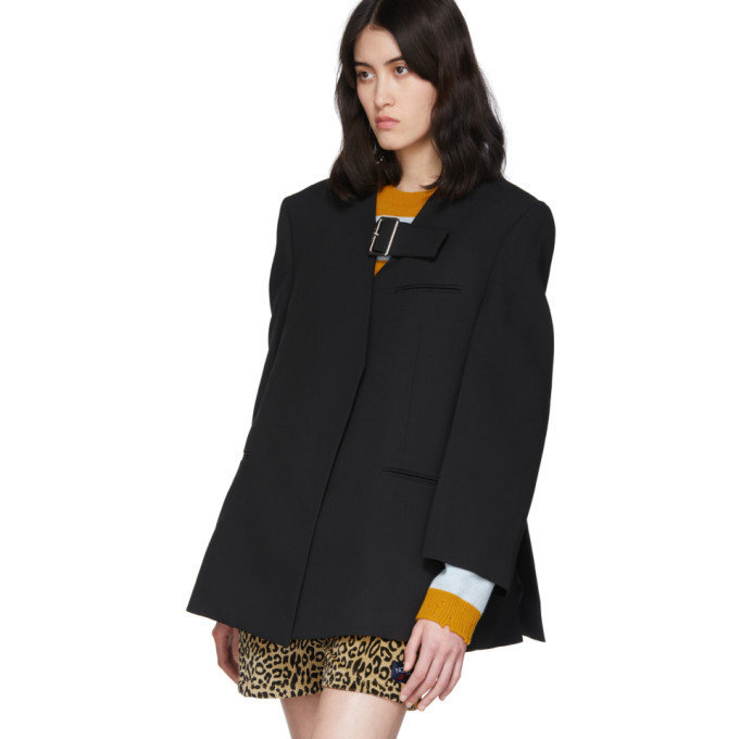 We11done Black Buckled Blazer We11done