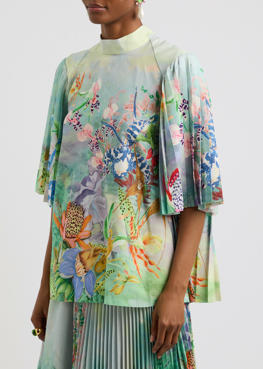Alemais Mirage Printed Pleated top Multicoloured ALÉMAIS