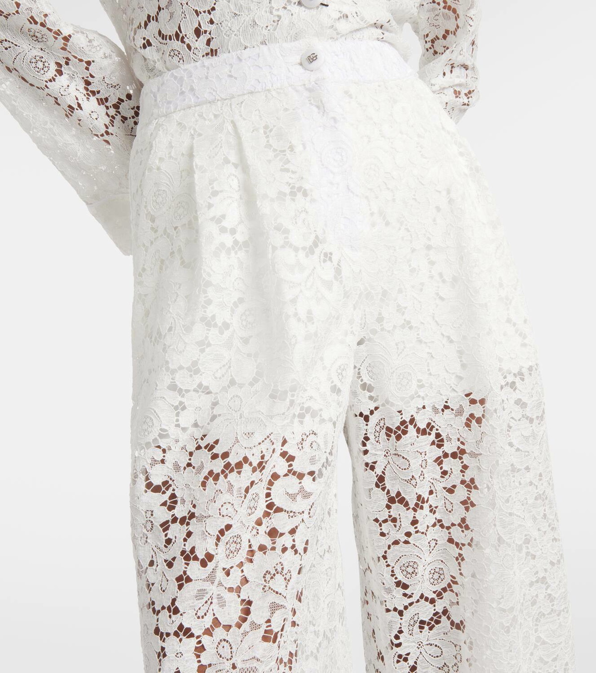 Dolce&Gabbana High-rise lace flared pants Dolce & Gabbana