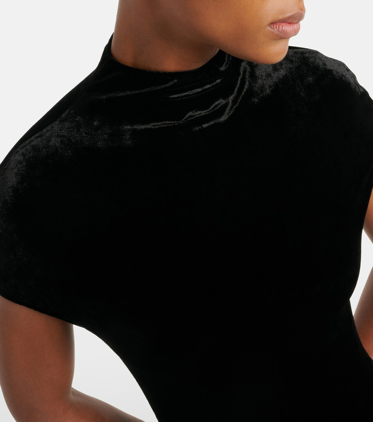 Alaïa Velvet and jersey cocktail dress ALAÏA