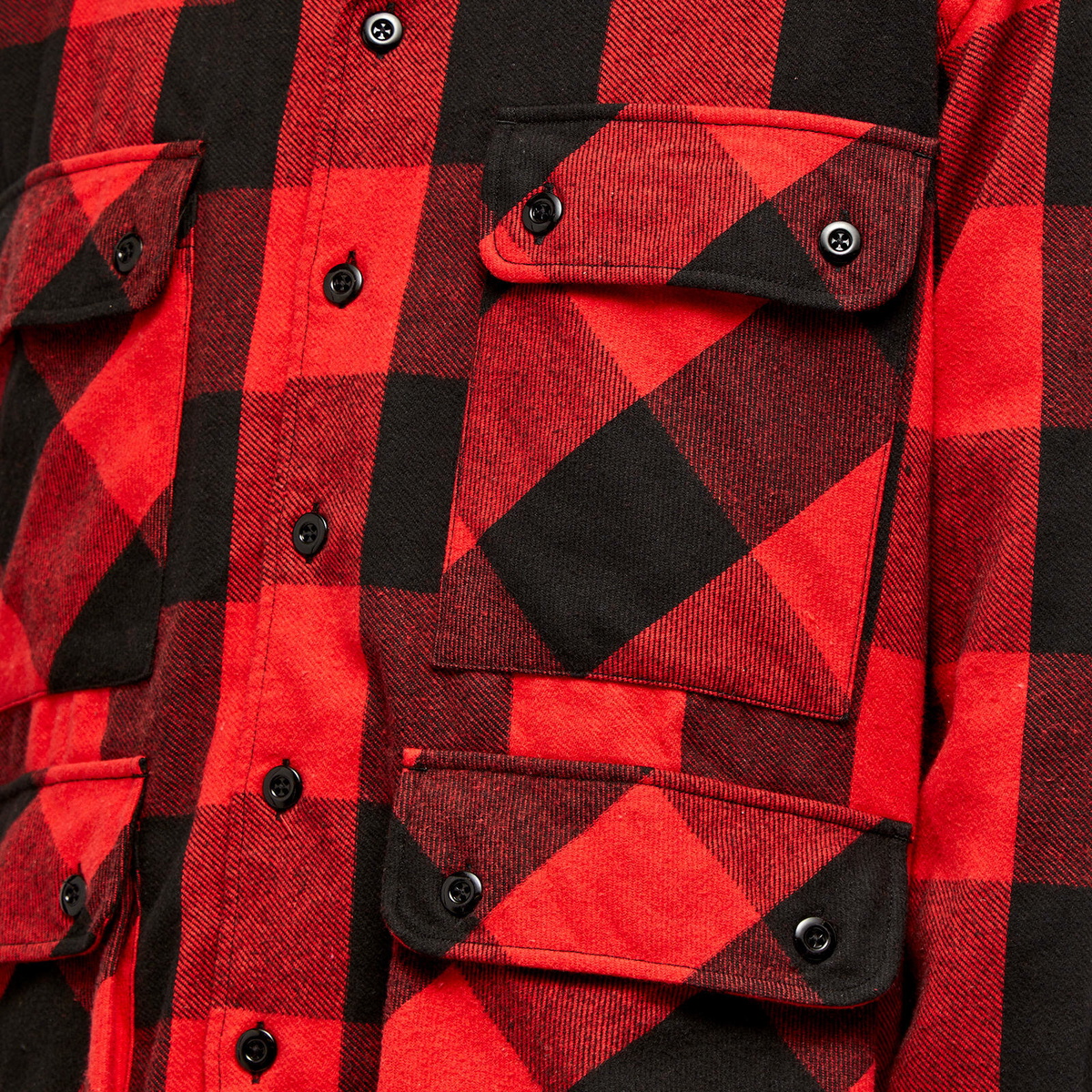 FrizmWORKS Men's Buffalo Check Shirt Jacket in Red FrizmWORKS