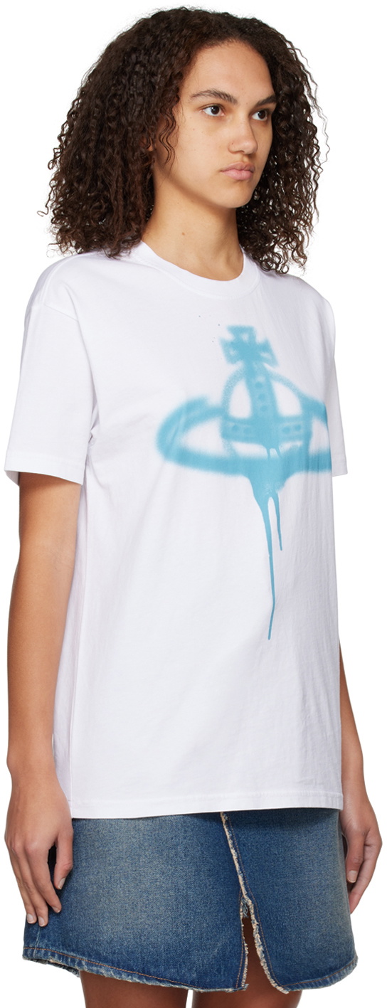 Vivienne Westwood White Spray Orb Classic T-Shirt Vivienne Westwood