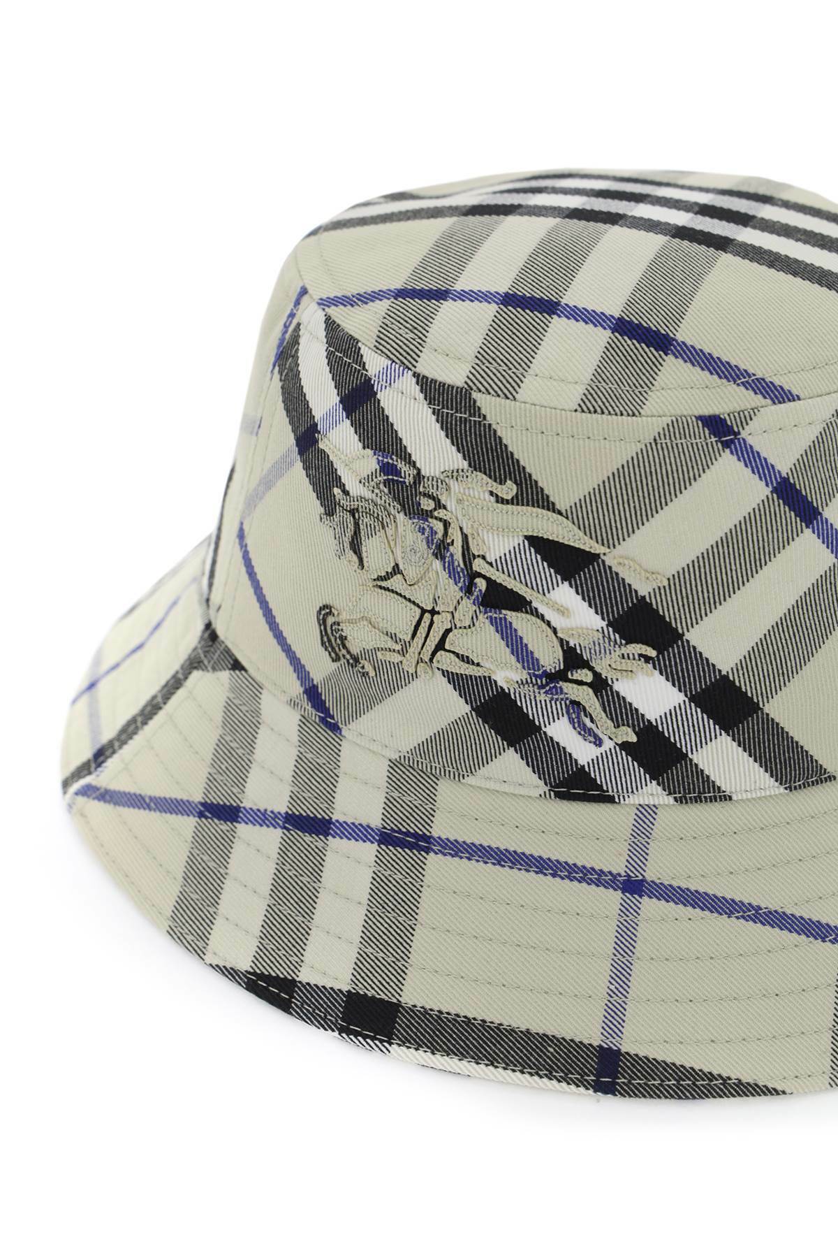 BURBERRY ered cotton blend bucket hat with nine words Neutro Burberry