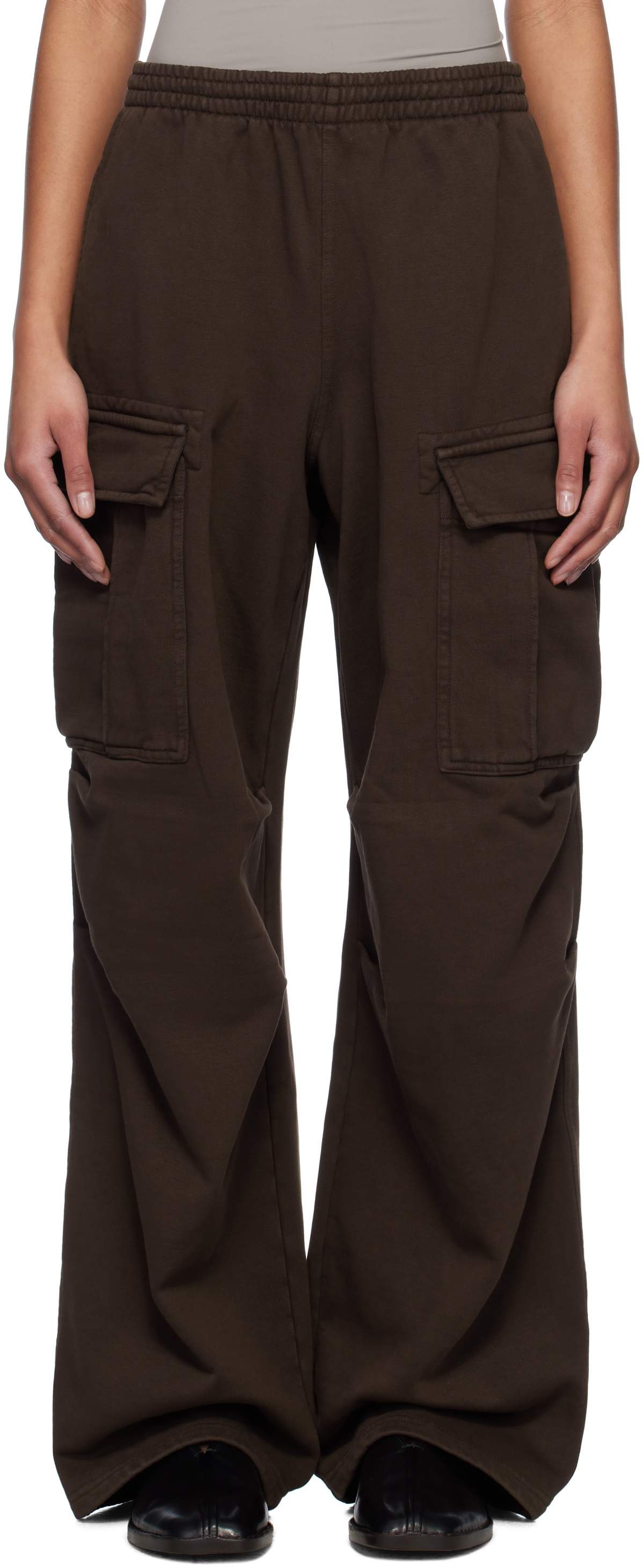 SKIMS Brown Boyfriend Fleece Cargo Lounge Pants SKIMS