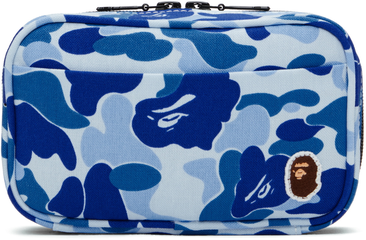 BAPE Blue Camo Gadget Pouch A Bathing Ape