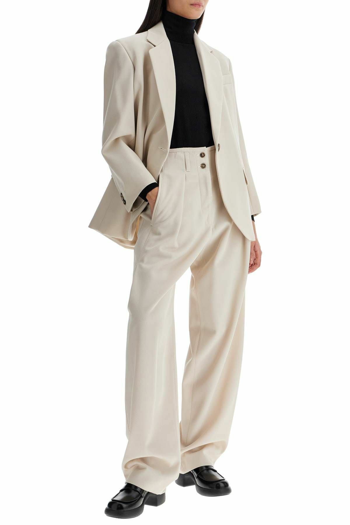 WEEKEND MAX MARA wide dingey trous Beige Weekend Max Mara