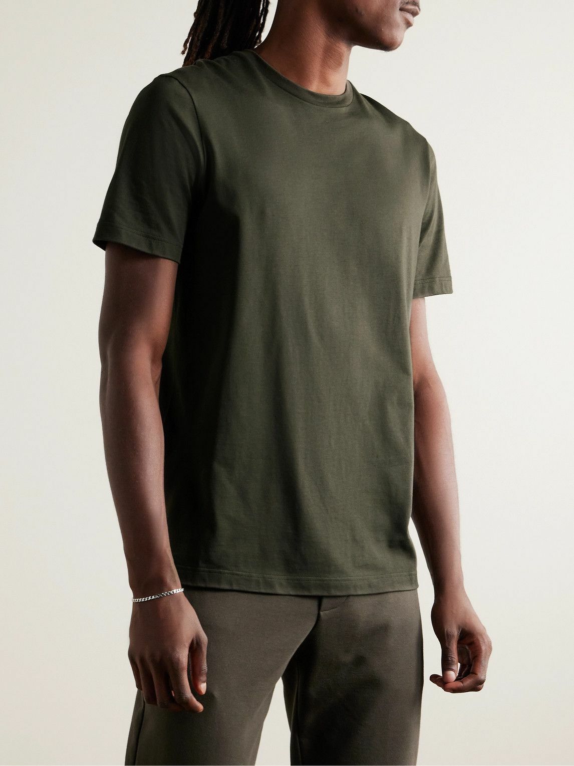 The Row - Luke Cotton-Jersey T-Shirt - Green The Row