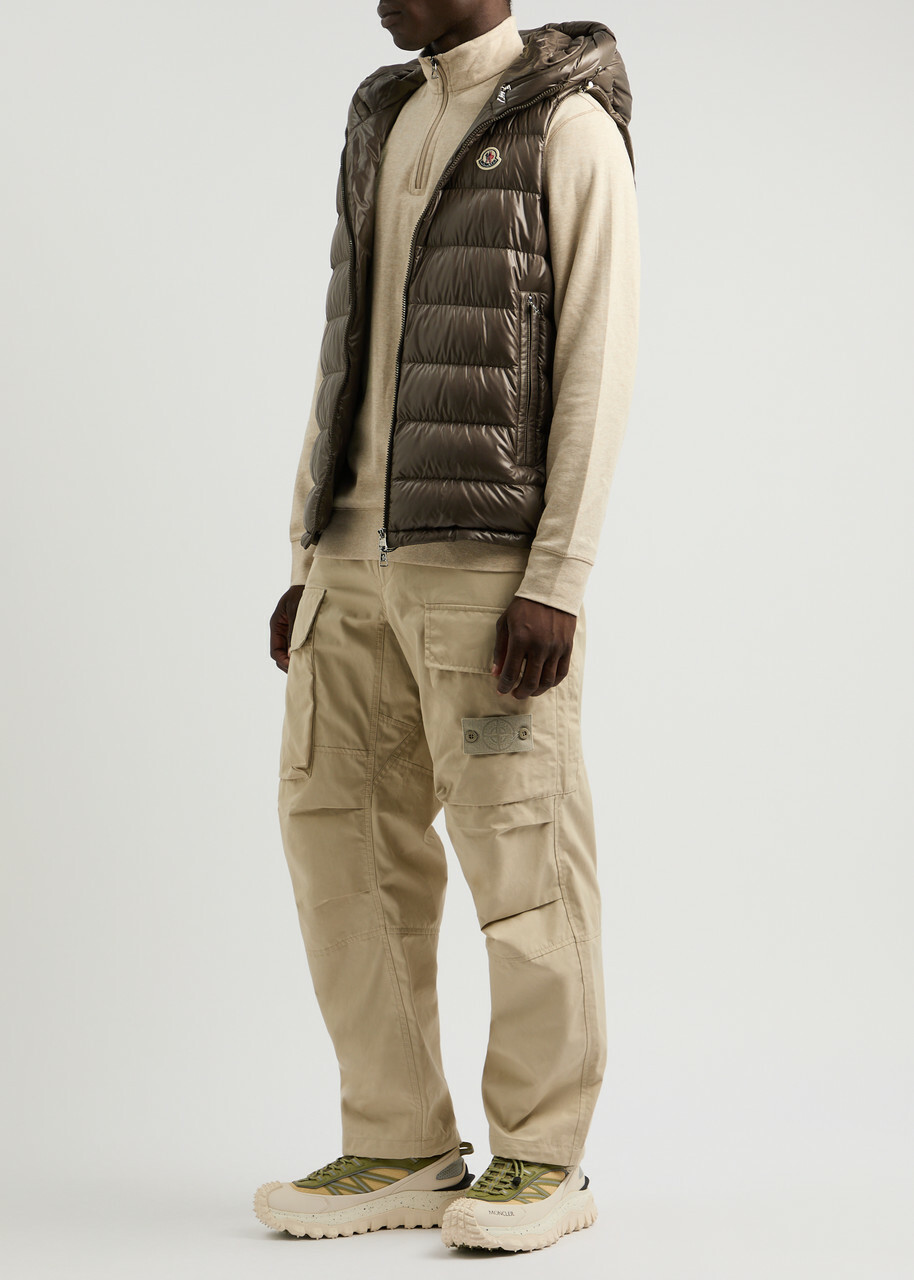 Moncler Barant Quilted Shell Gilet Brown Moncler