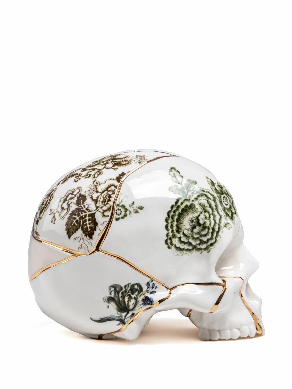 Seletti White Kintsugi Porcelain Skull Seletti