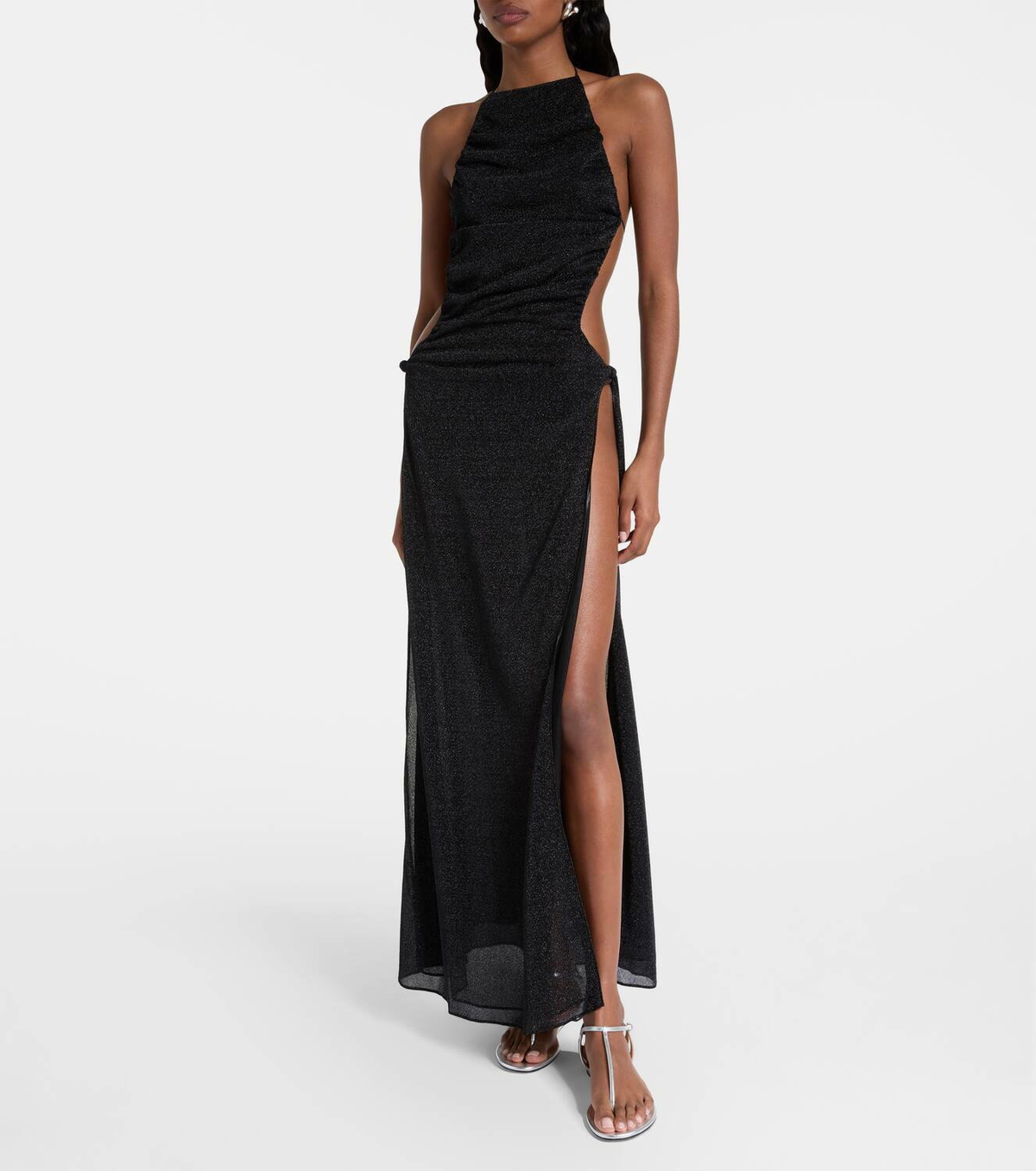 Oséree Lumière open-back maxi dress Oseree