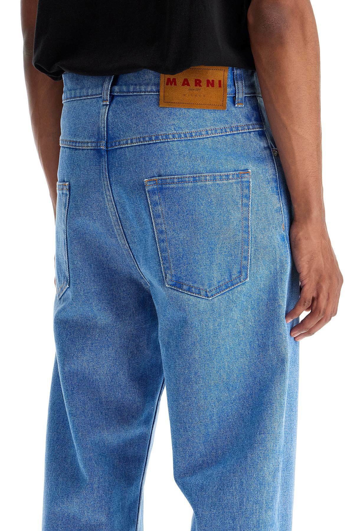 MARNI organic coated denim jeans in Blue Marni