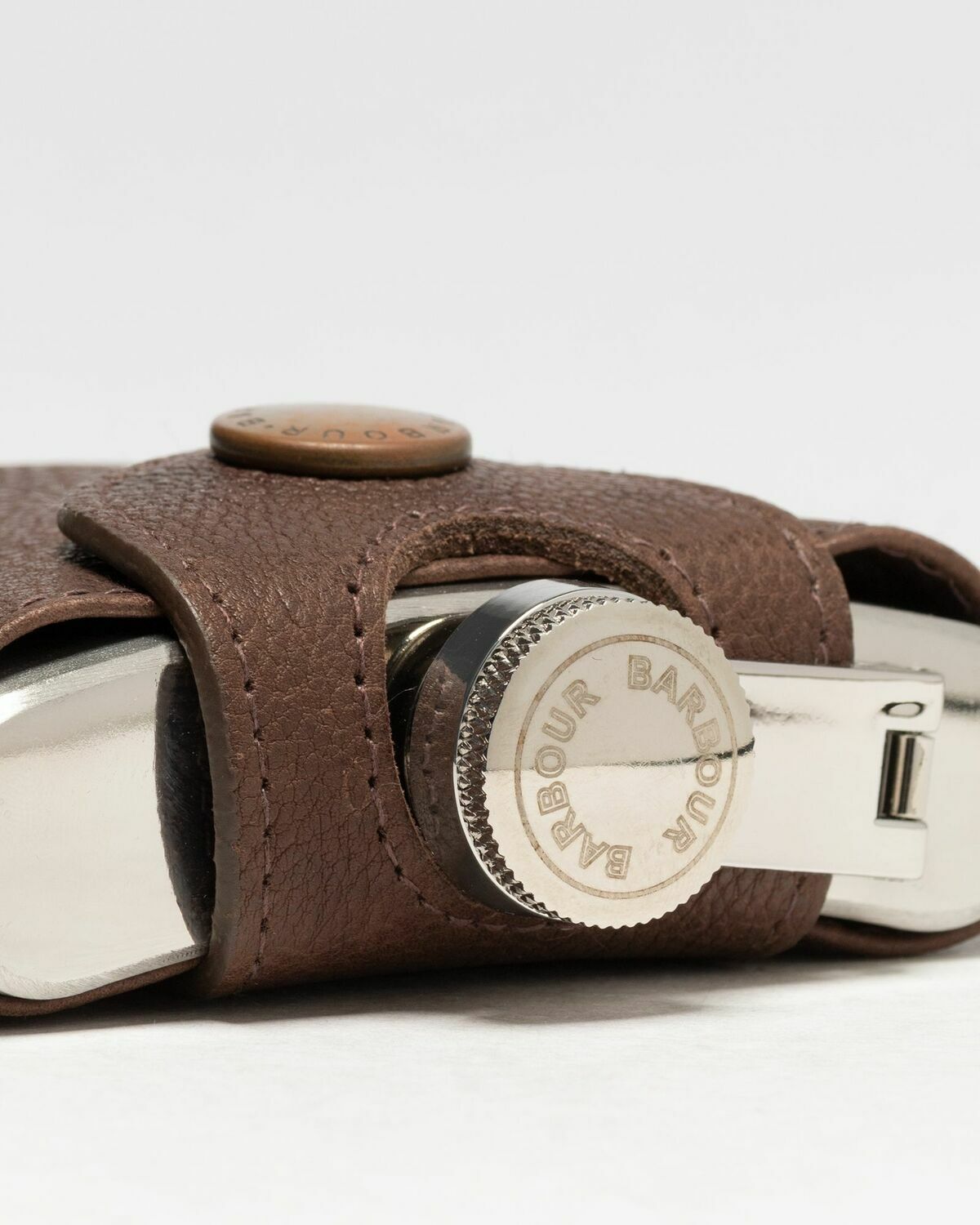 Barbour 4oz Hipflask Brown Cool Stuff Barbour