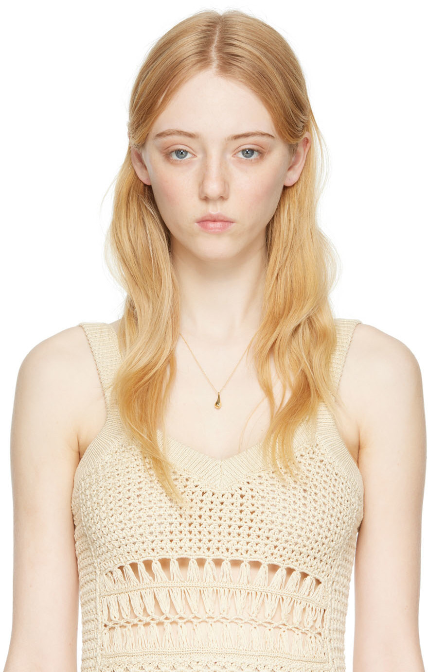 FARIS Gold Tear Pendant Necklace Faris