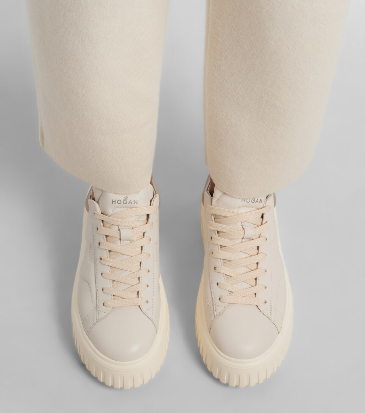 Hogan H-Stripes leather platform sneakers Hogan