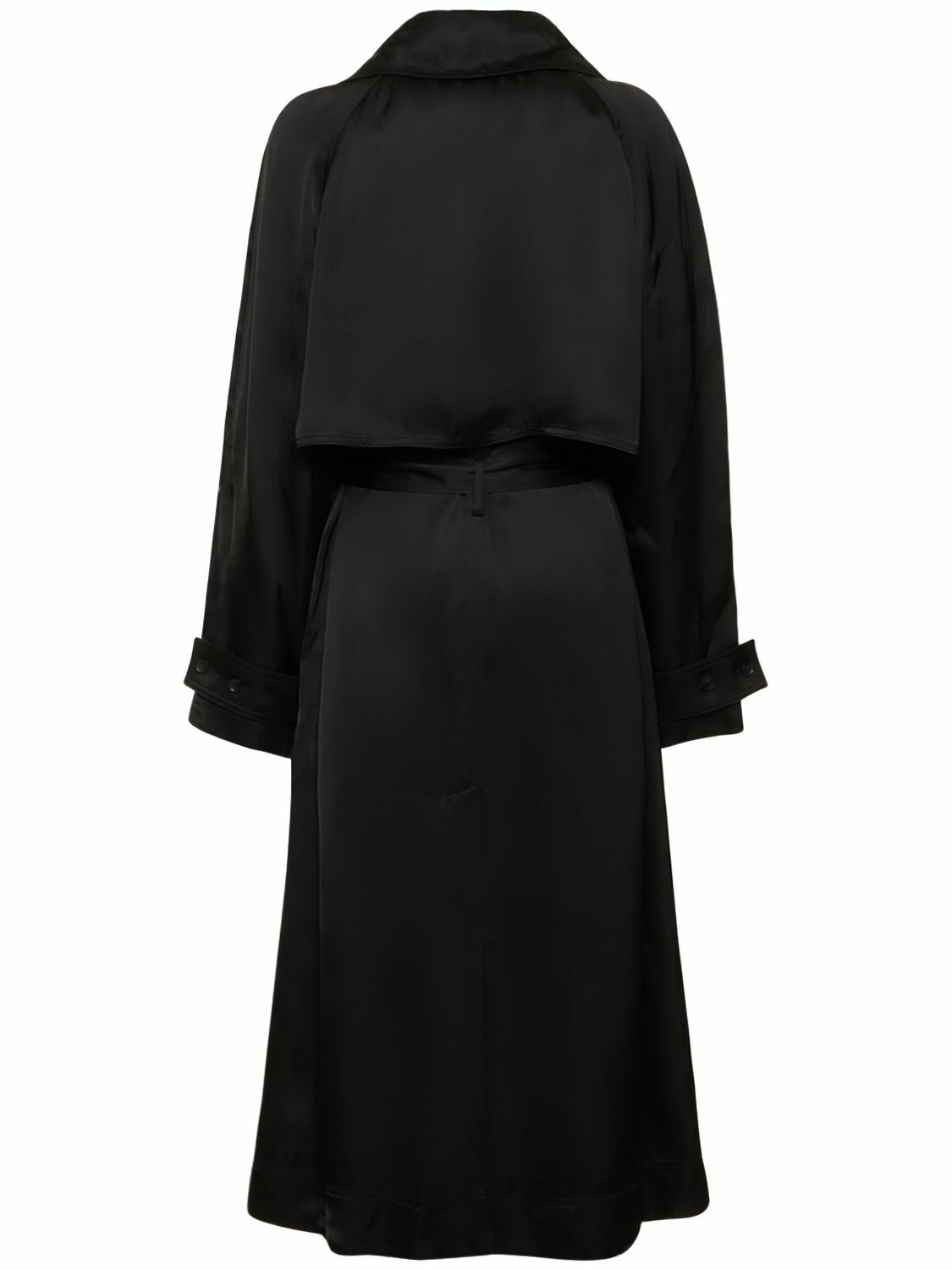 LOULOU STUDIO Lonna Double Breast Viscose Trench Coat Loulou Studio