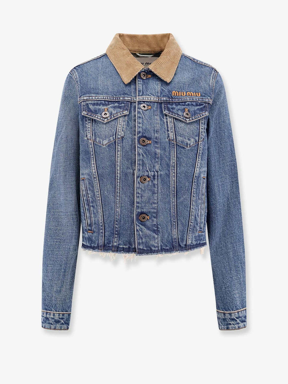 Miu Miu Blue Jacket Womens Miu Miu