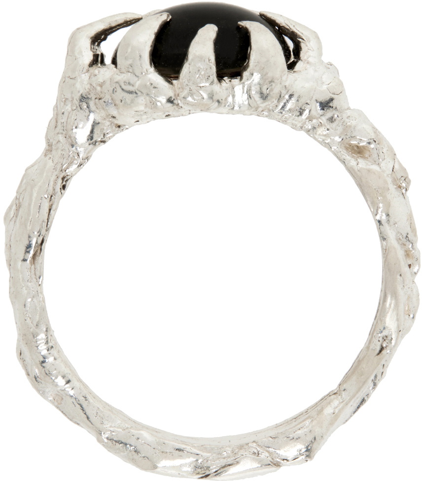 Harlot Hands SSENSE Exclusive Silver Turmoil Ring Harlot Hands