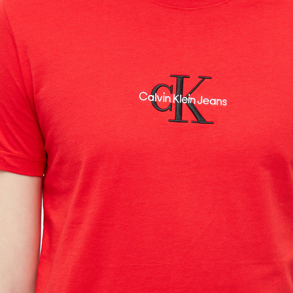 Calvin Klein Men's Monologo T-Shirt in Red Calvin Klein
