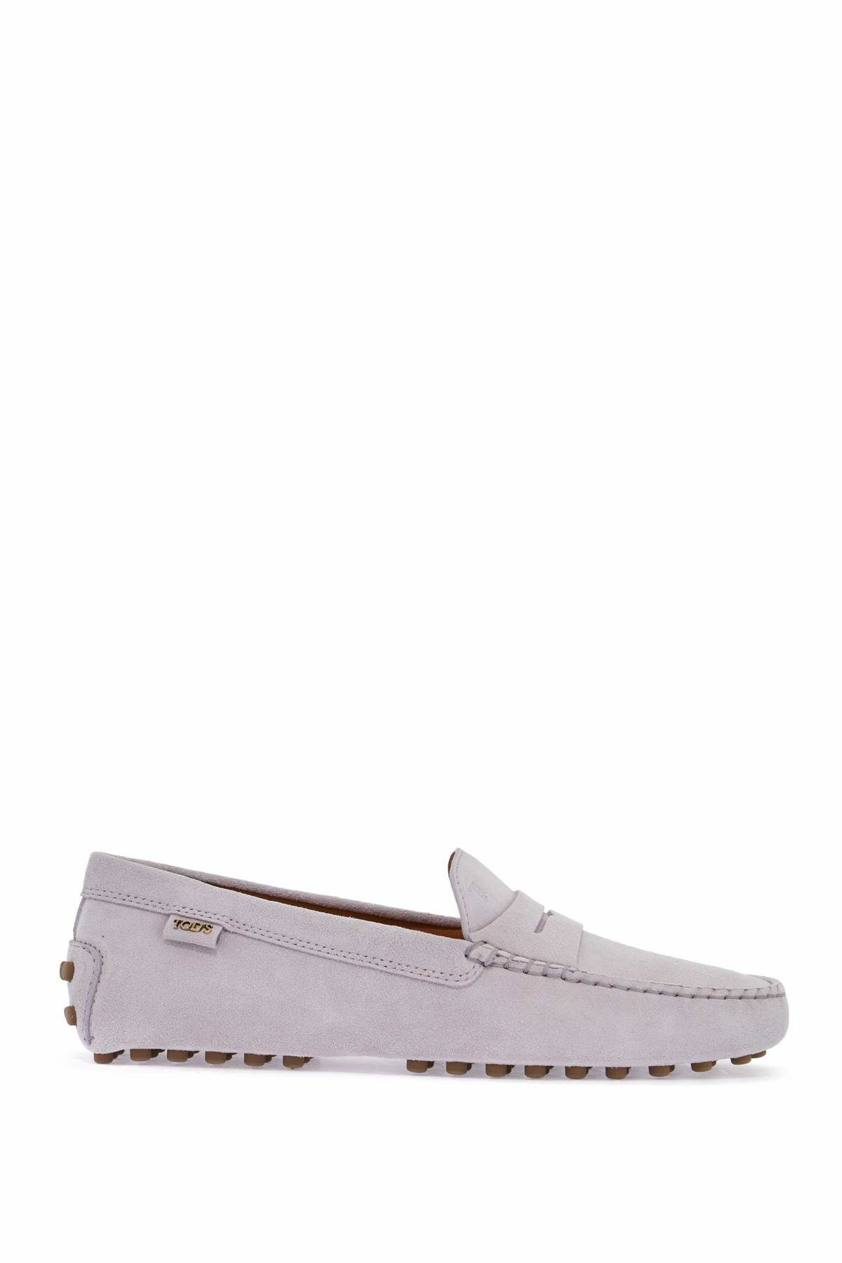 TOD'S light grey suede leather driving moccasin Grey Tod's
