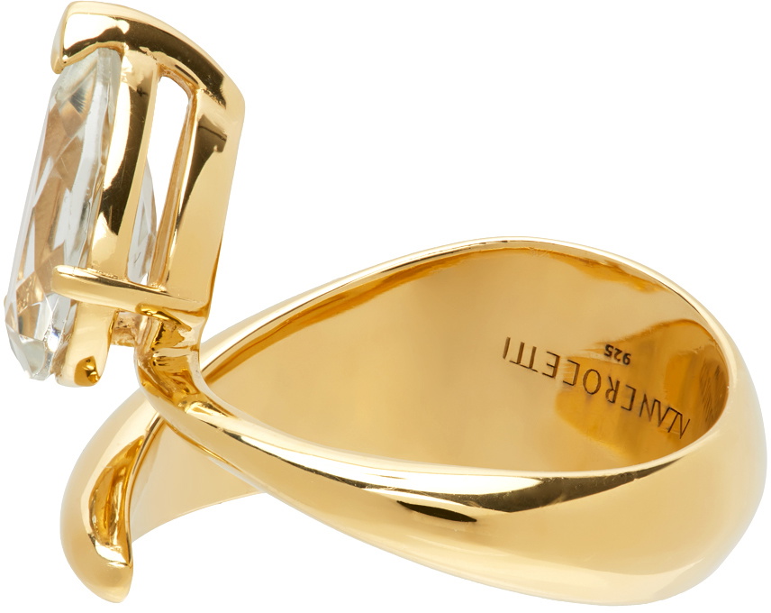 Alan Crocetti Gold & Green Amethyst Alien Ring Alan Crocetti