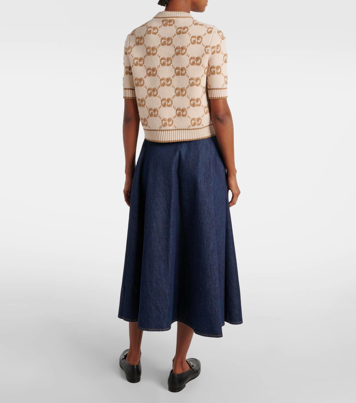 Gucci GG jacquard wool bouclé top Gucci