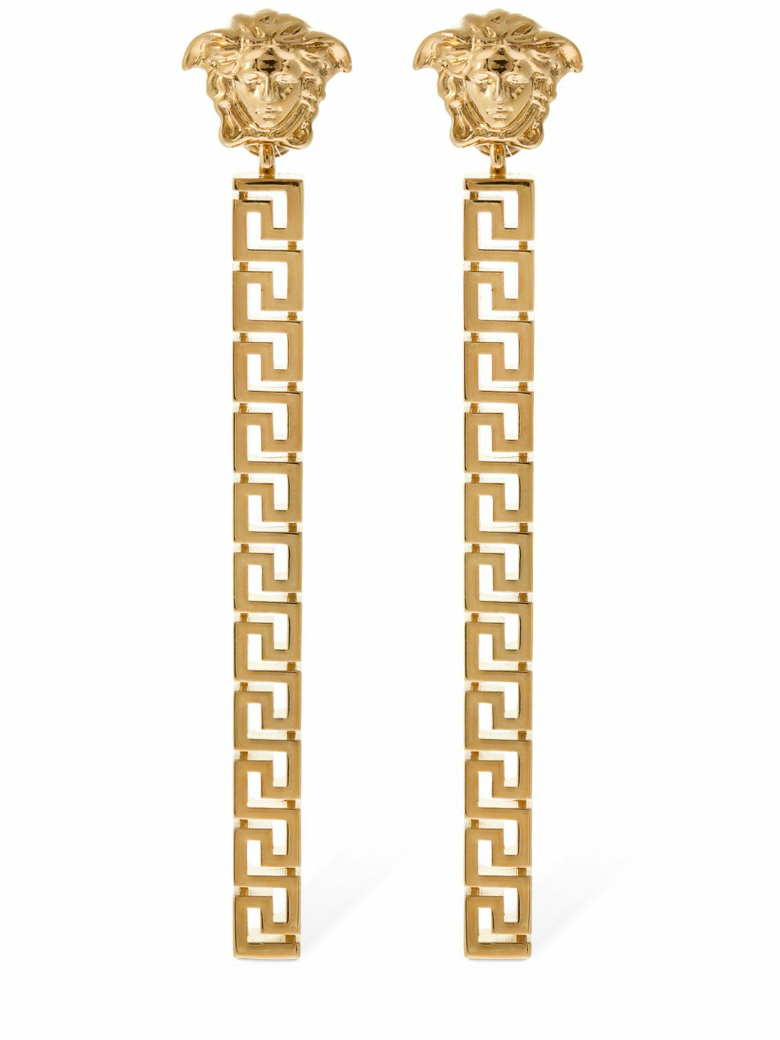 VERSACE - Greek Motif & Medusa Pendant Earrings Versace