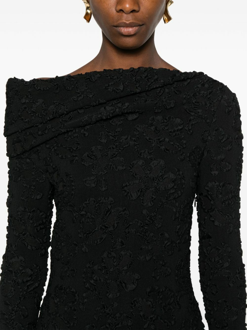 Givenchy Black Floral-Embroidered Dress Givenchy