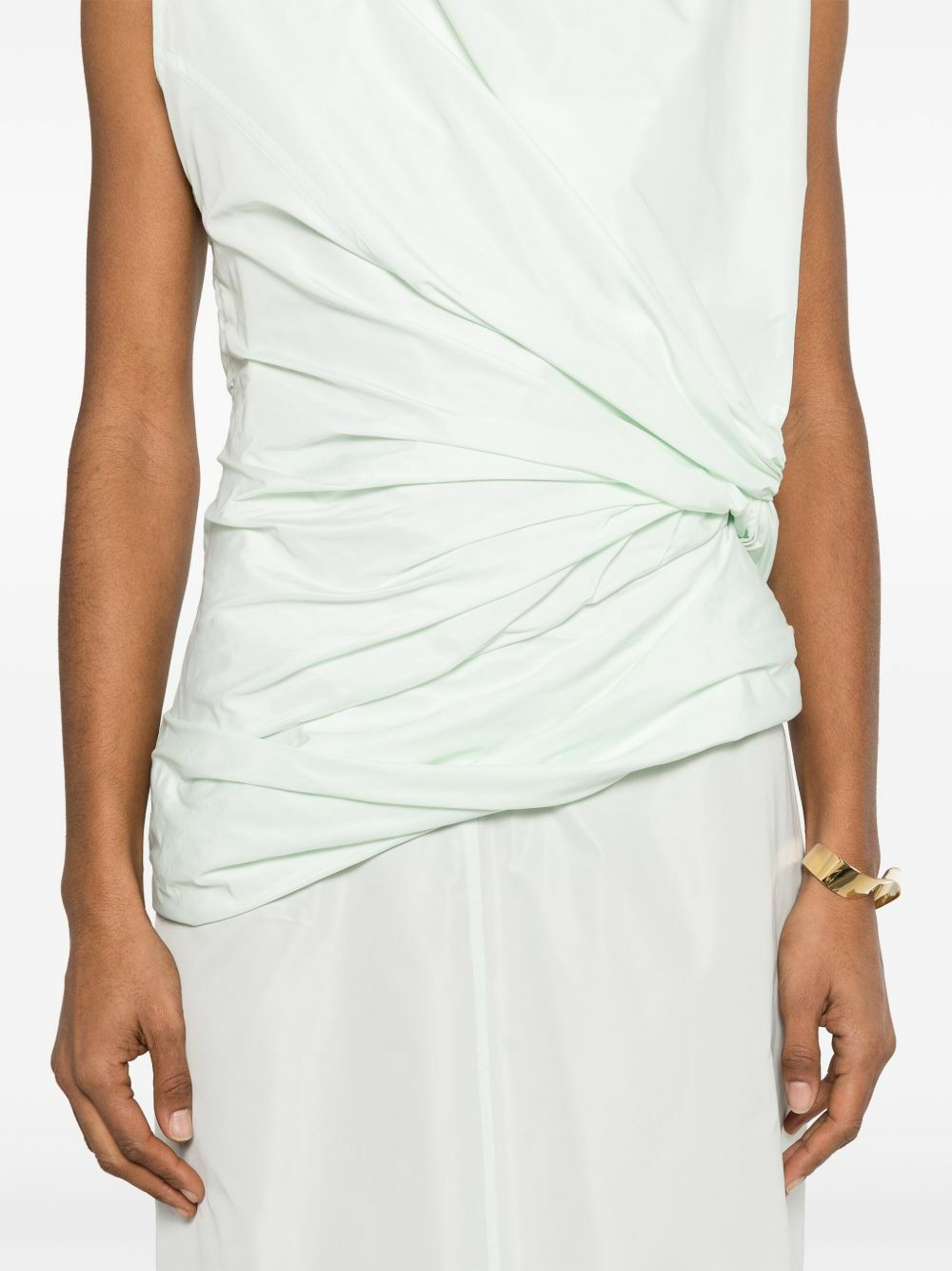 Jil Sander White Gathered Dress Jil Sander