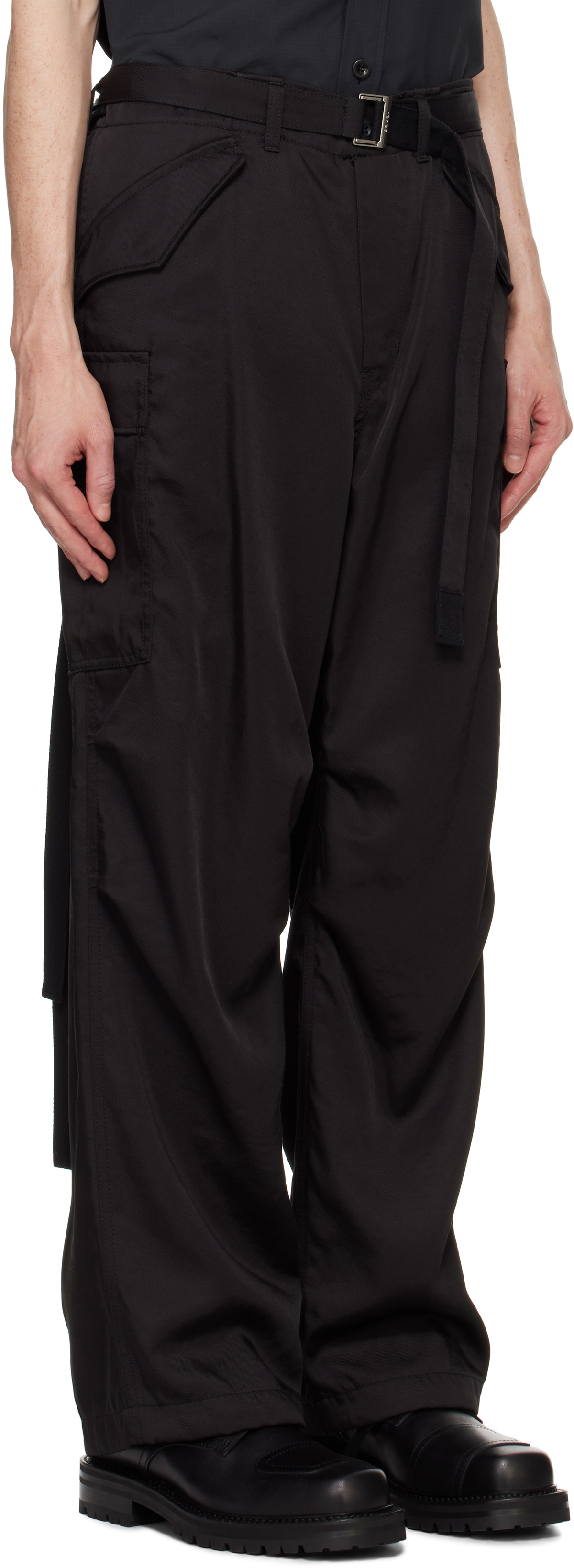 sacai Black SPIEWAK Edition Belted Cargo Pants Sacai