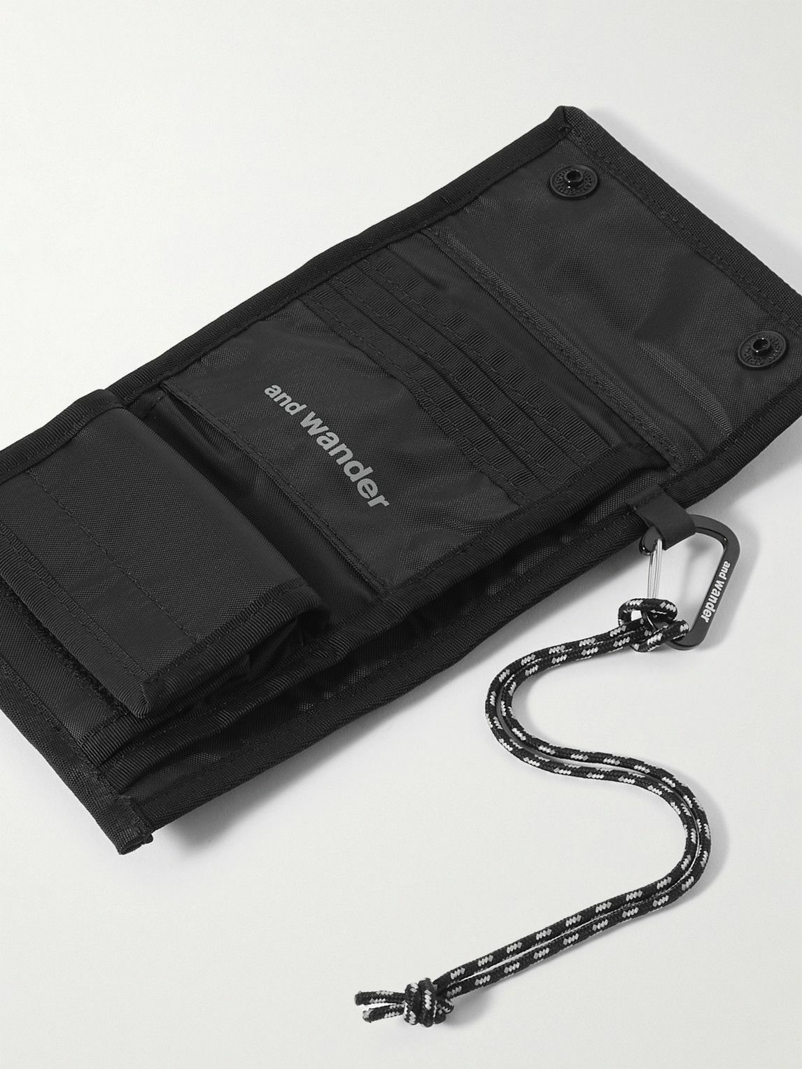 And Wander - Reflective Logo-Print Ripstop Wallet with Lanyard and Wander