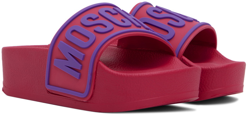 Moschino Pink Platform Pool Slides Moschino