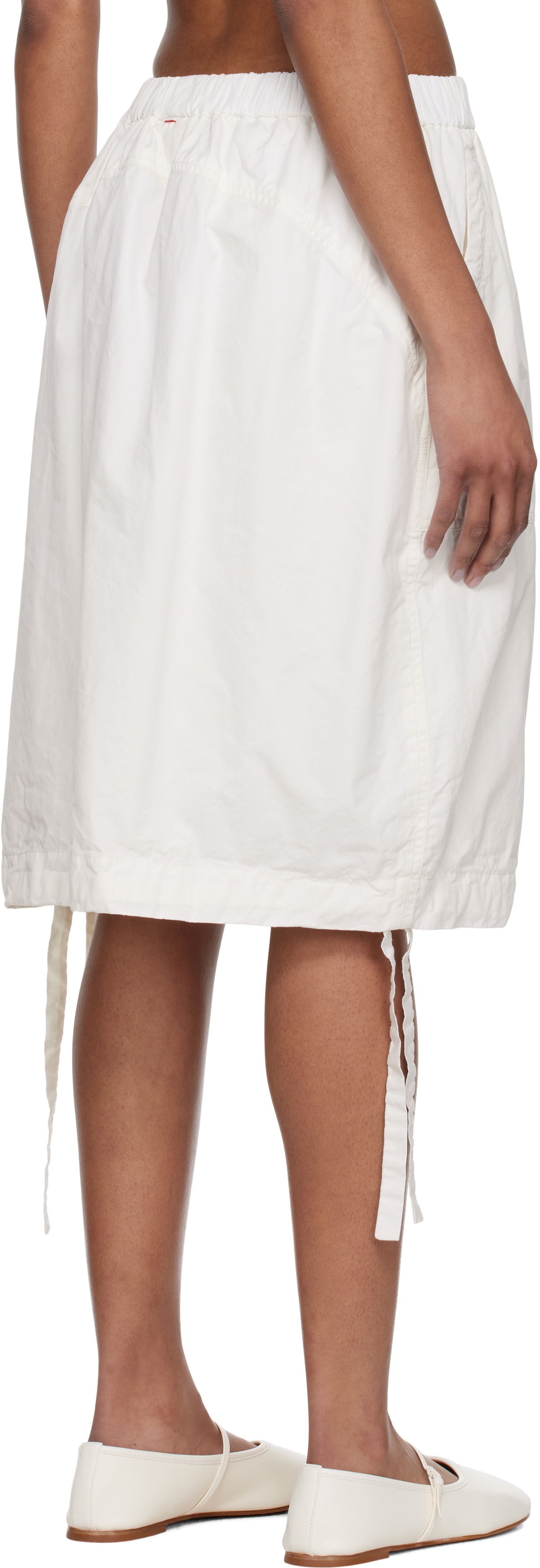 CASEY CASEY Off-White Balloon Midi Skirt CASEY CASEY