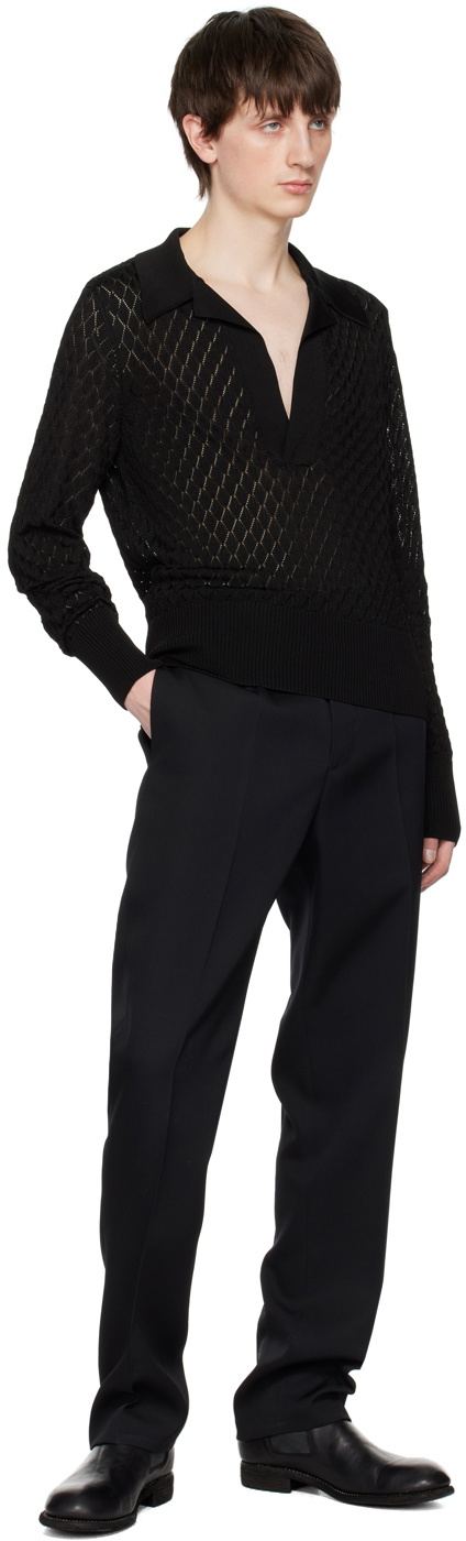 SAPIO Black Punta Ricamo Sweater SAPIO