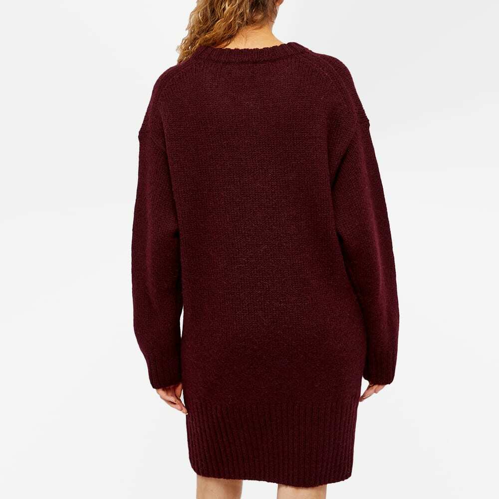 GANNI Women's Long Pullover Logo Knit in Port Royale GANNI