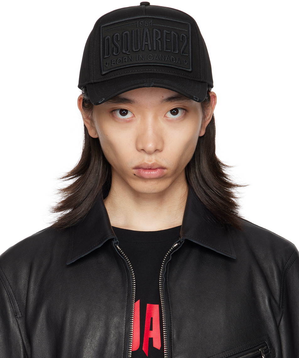 Dsquared2 Black 'DSQUARED2' Logo Baseball Cap Dsquared2