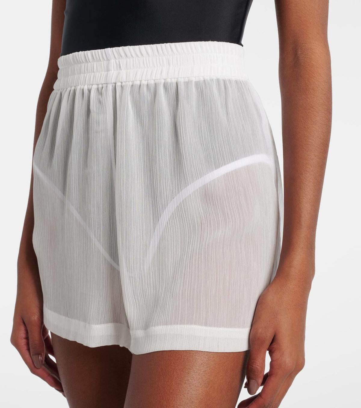 Jade Swim Sheer high-rise shorts Jade Swim