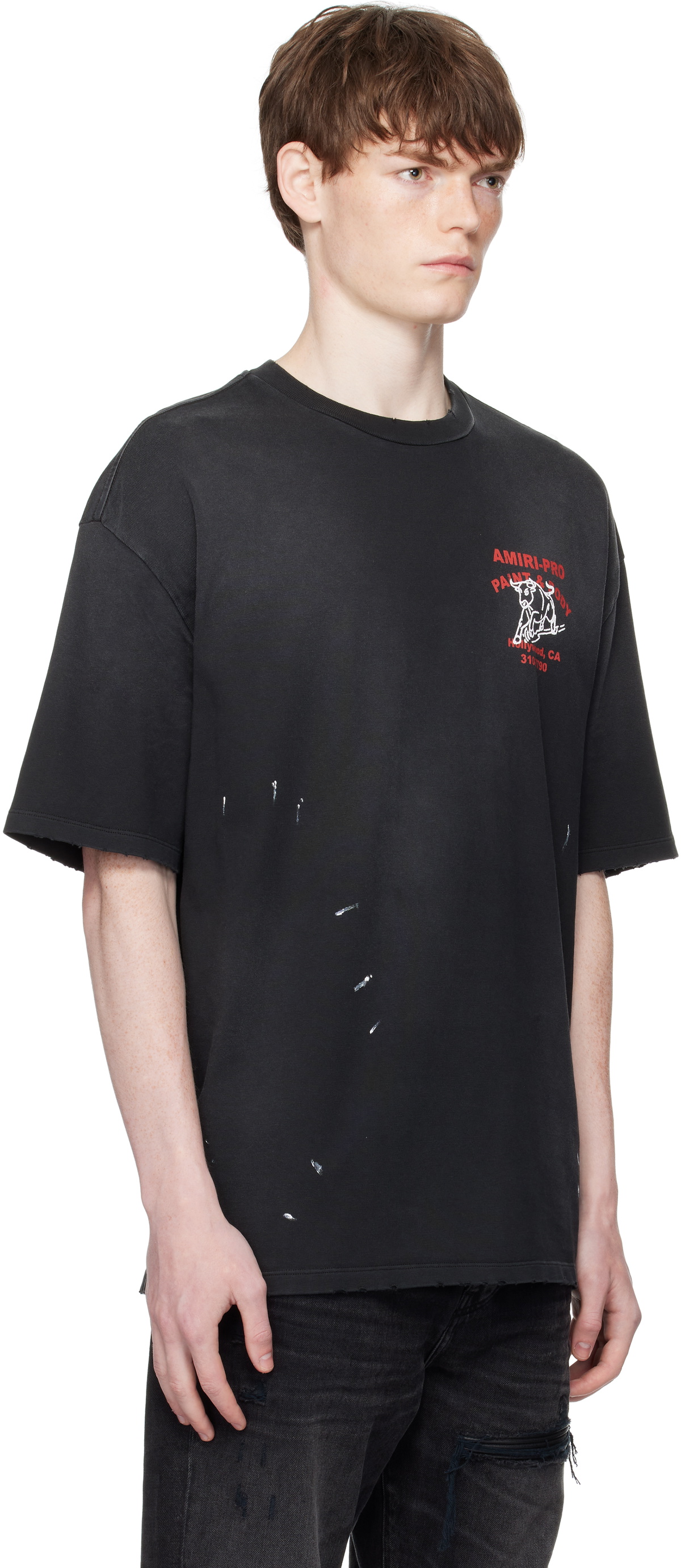 AMIRI Black 'AMIRI' Bull Oversized T-shirt Amiri