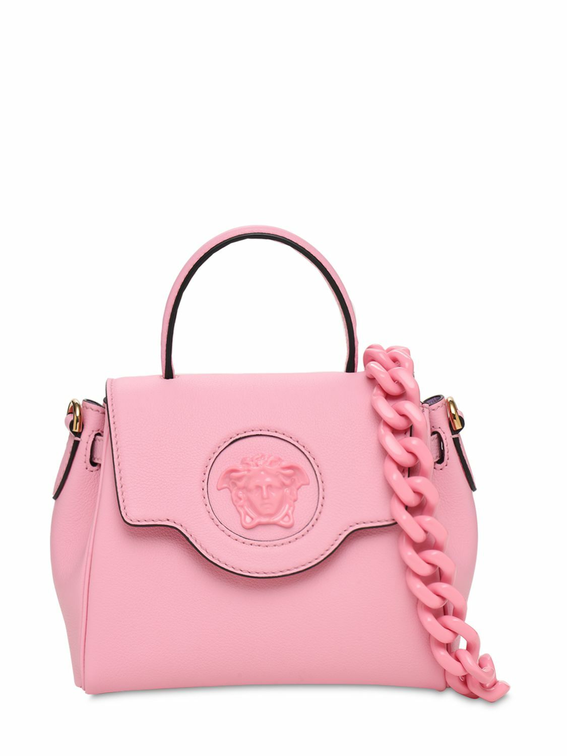 VERSACE - Small Leather Medusa Top Handle Bag Versace