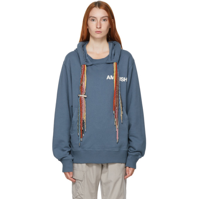 Ambush Blue and White Multi Cord Hoodie Ambush